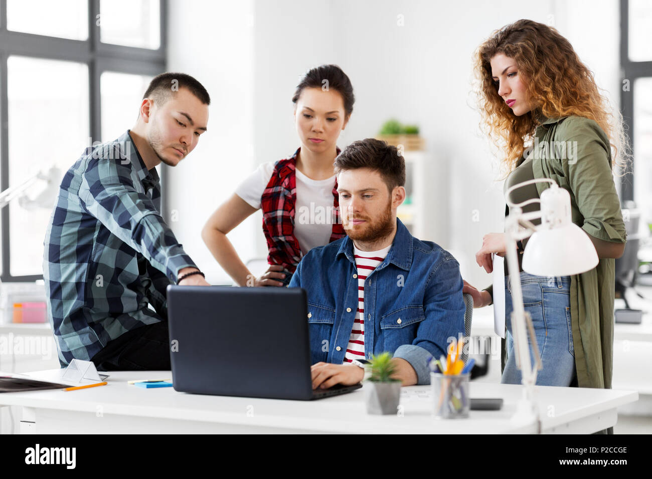 Creative hipster team working together hi-res stock photography and ...