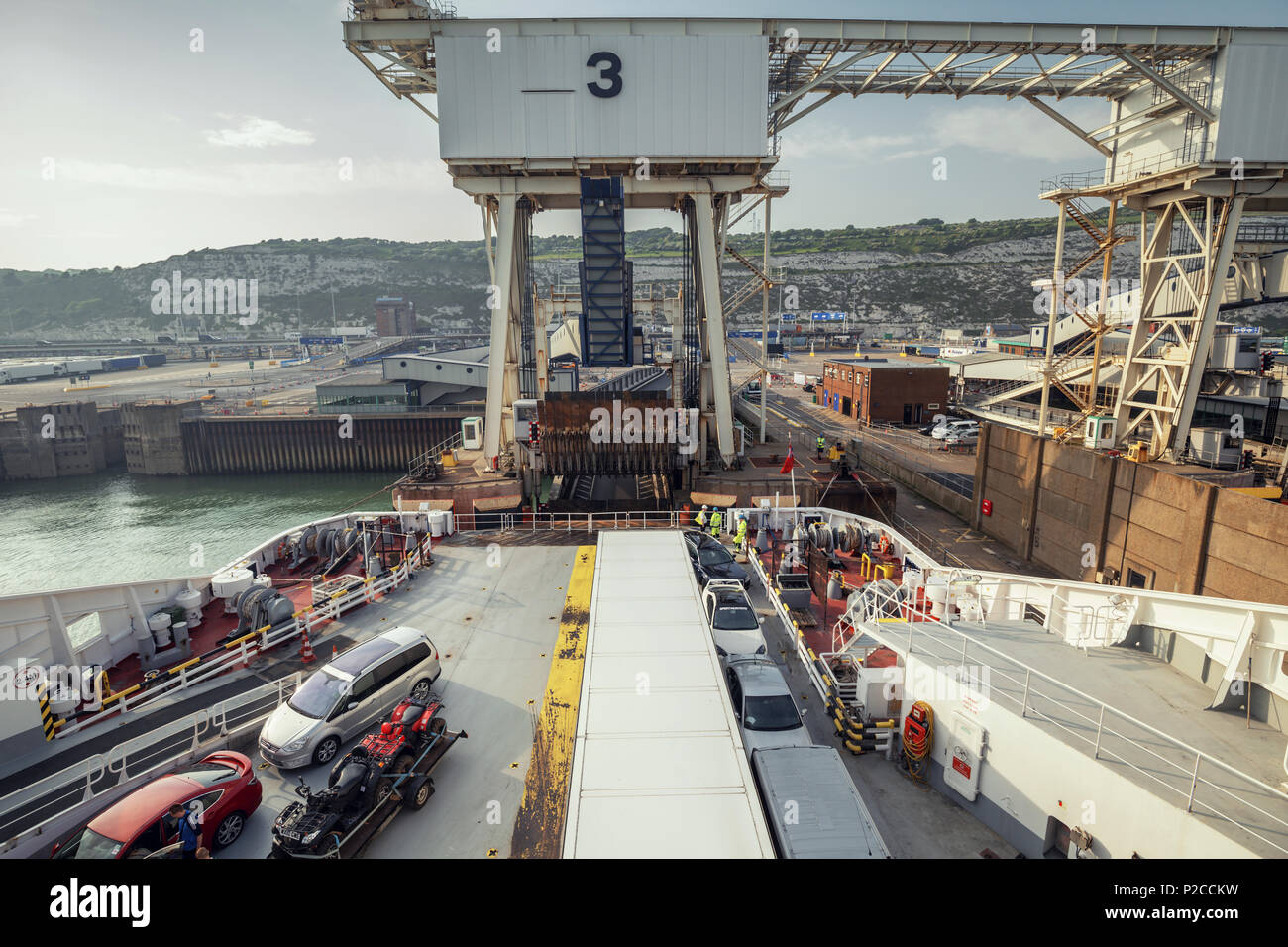 Loading truck onto ship hi-res stock photography and images - Alamy