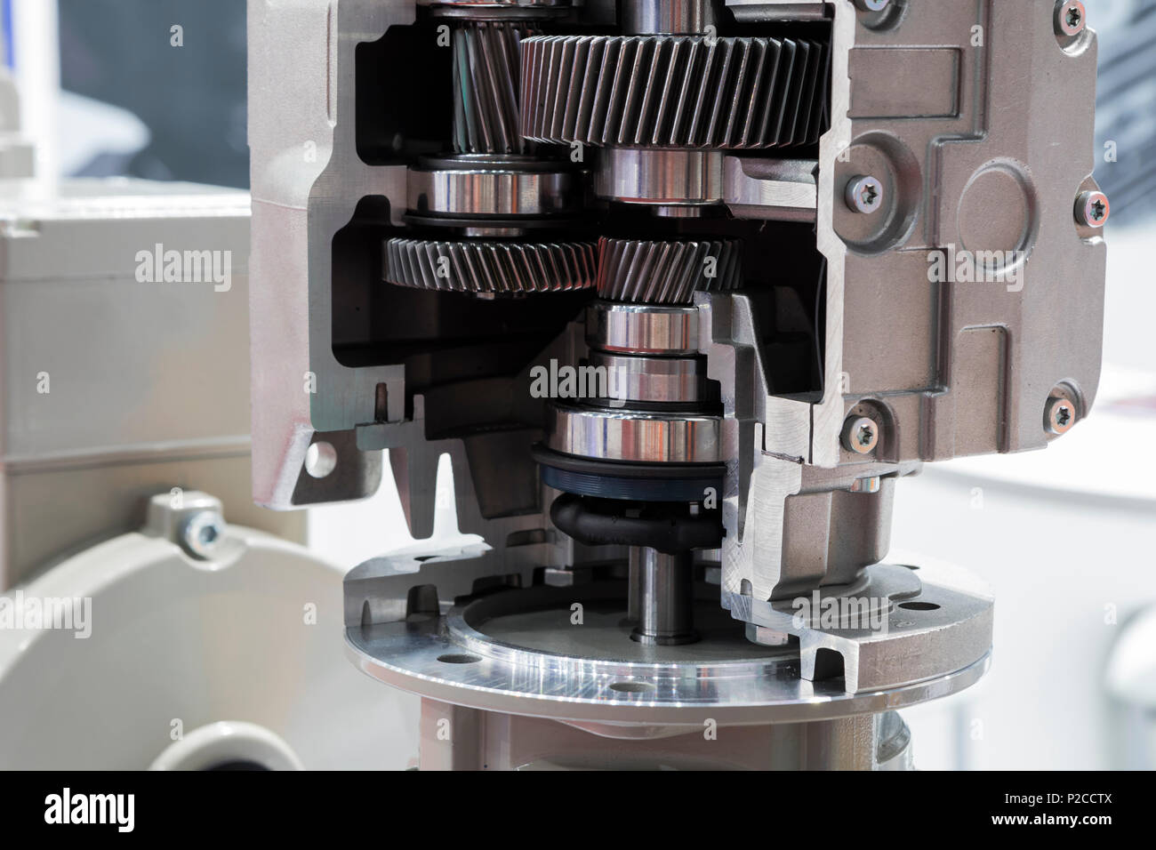 Cross Section of industrial pump for heavy duty equipment Stock Photo ...