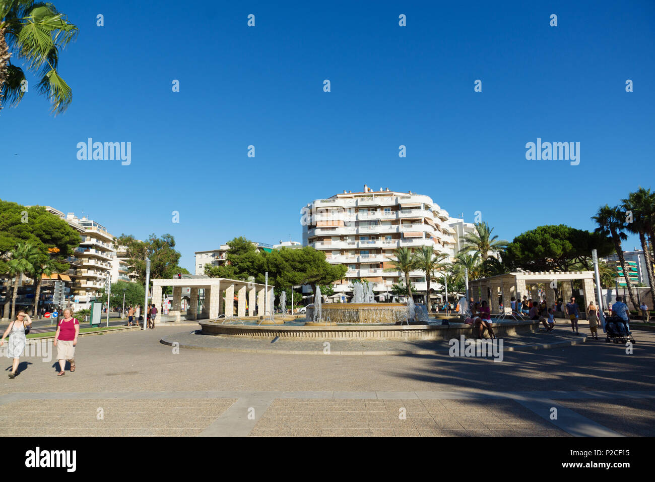 Salou, Spain - August 13, 2017: Salou is one of the largest tourist ...