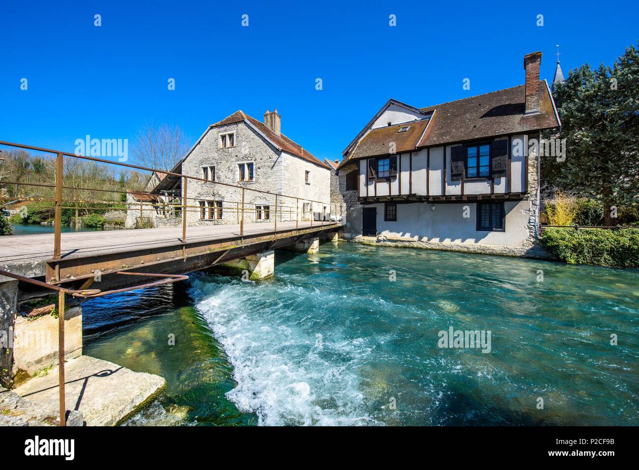 France, Cote-d'Or, Beze, the granary is the oldest house in Beze and ...