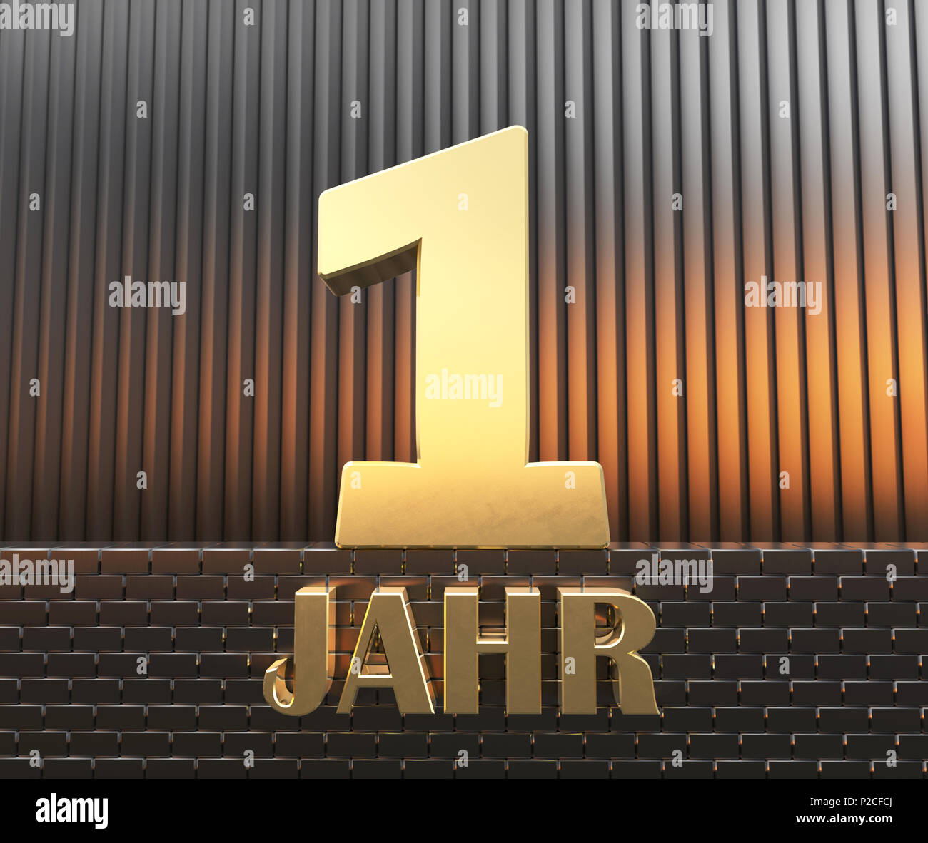 Golden number one (number 1) and the word "years" against the ...