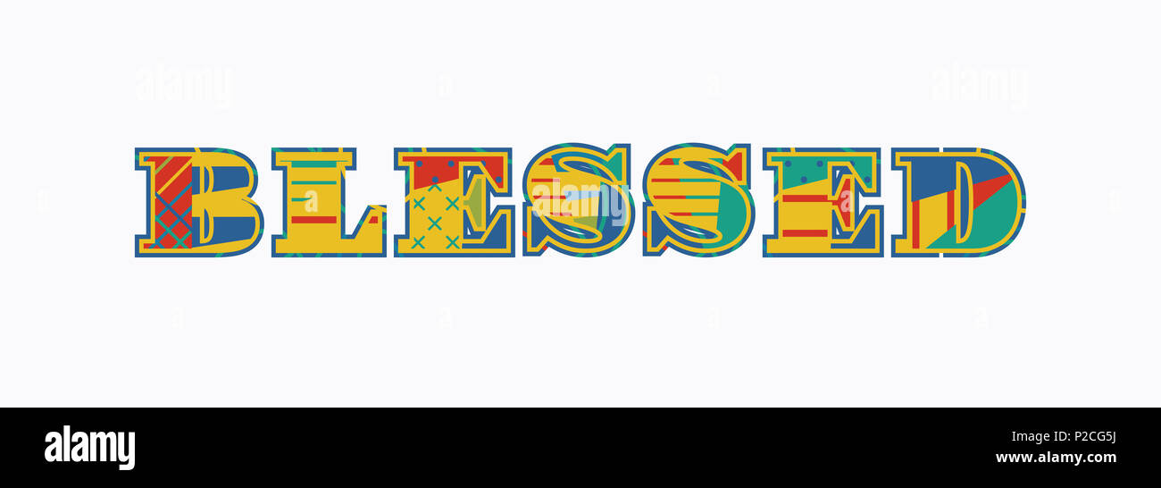 Word blessed Cut Out Stock Images & Pictures - Alamy