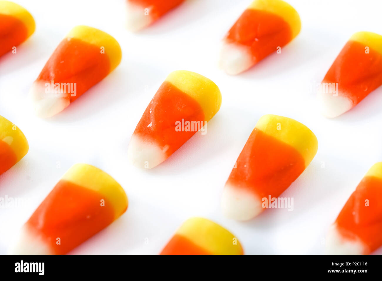 Typical halloween candy corn pattern isolated on white background Stock ...