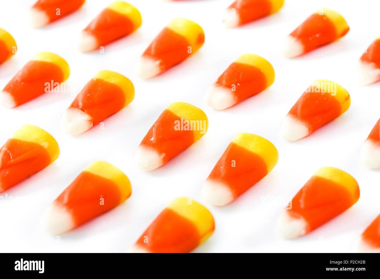 Typical halloween candy corn pattern isolated on white background Stock ...