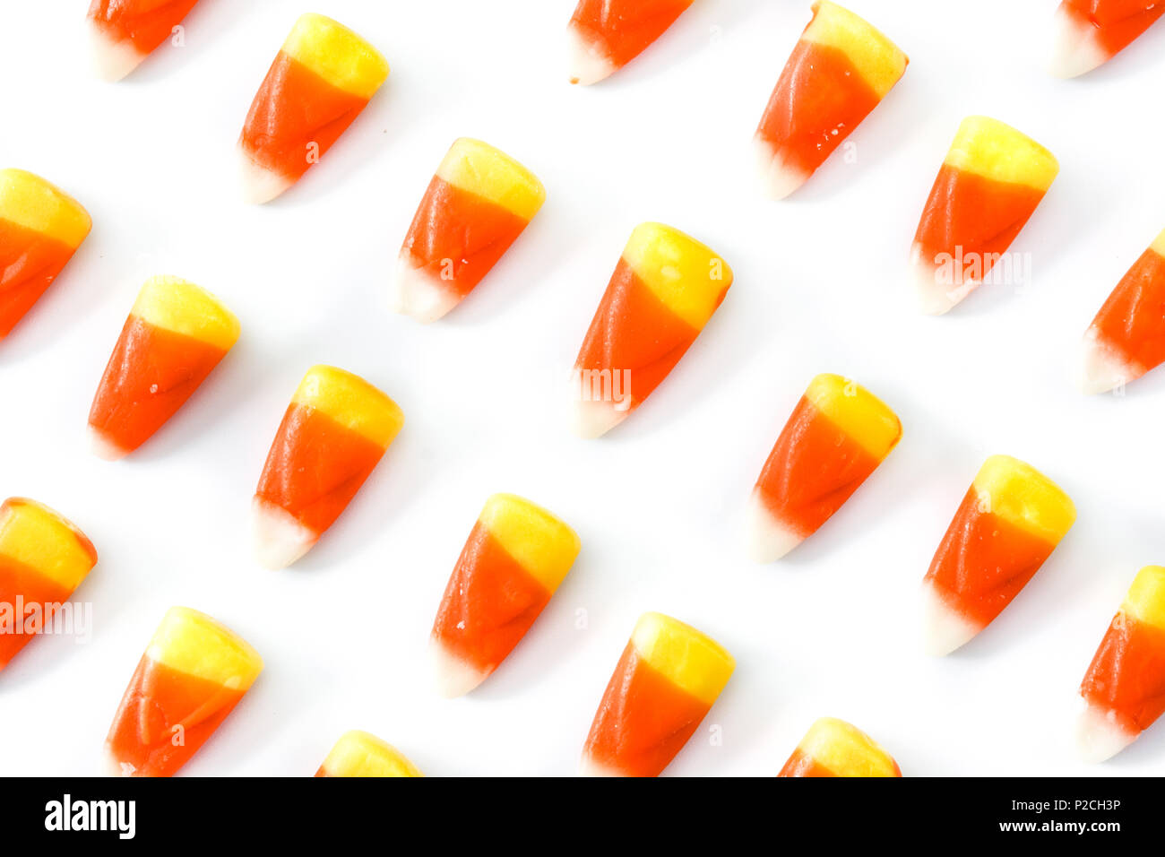 Typical halloween candy corn pattern isolated on white background Stock ...