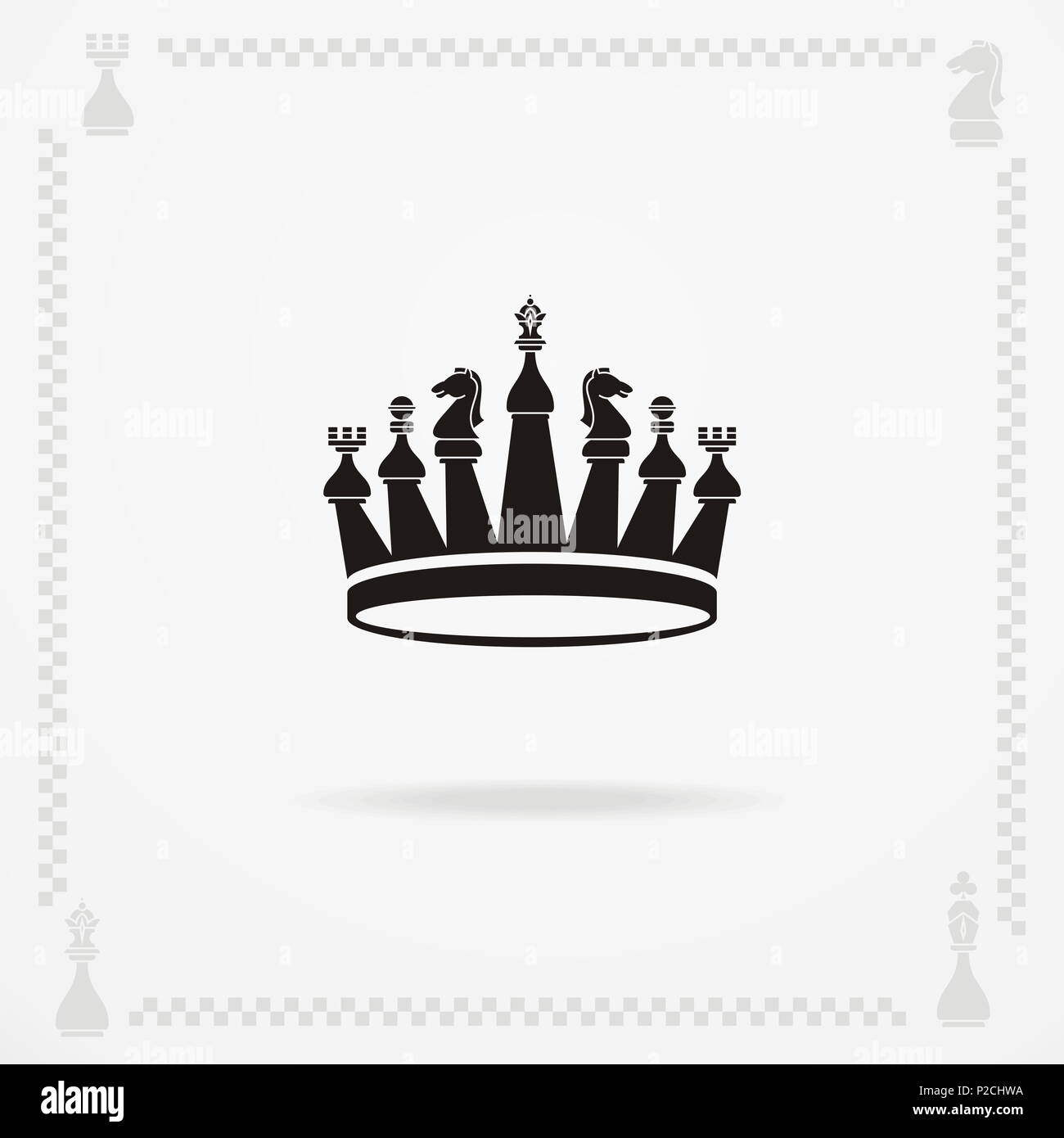 A big black crown. Vector heraldic elements design Stock Photo - Alamy