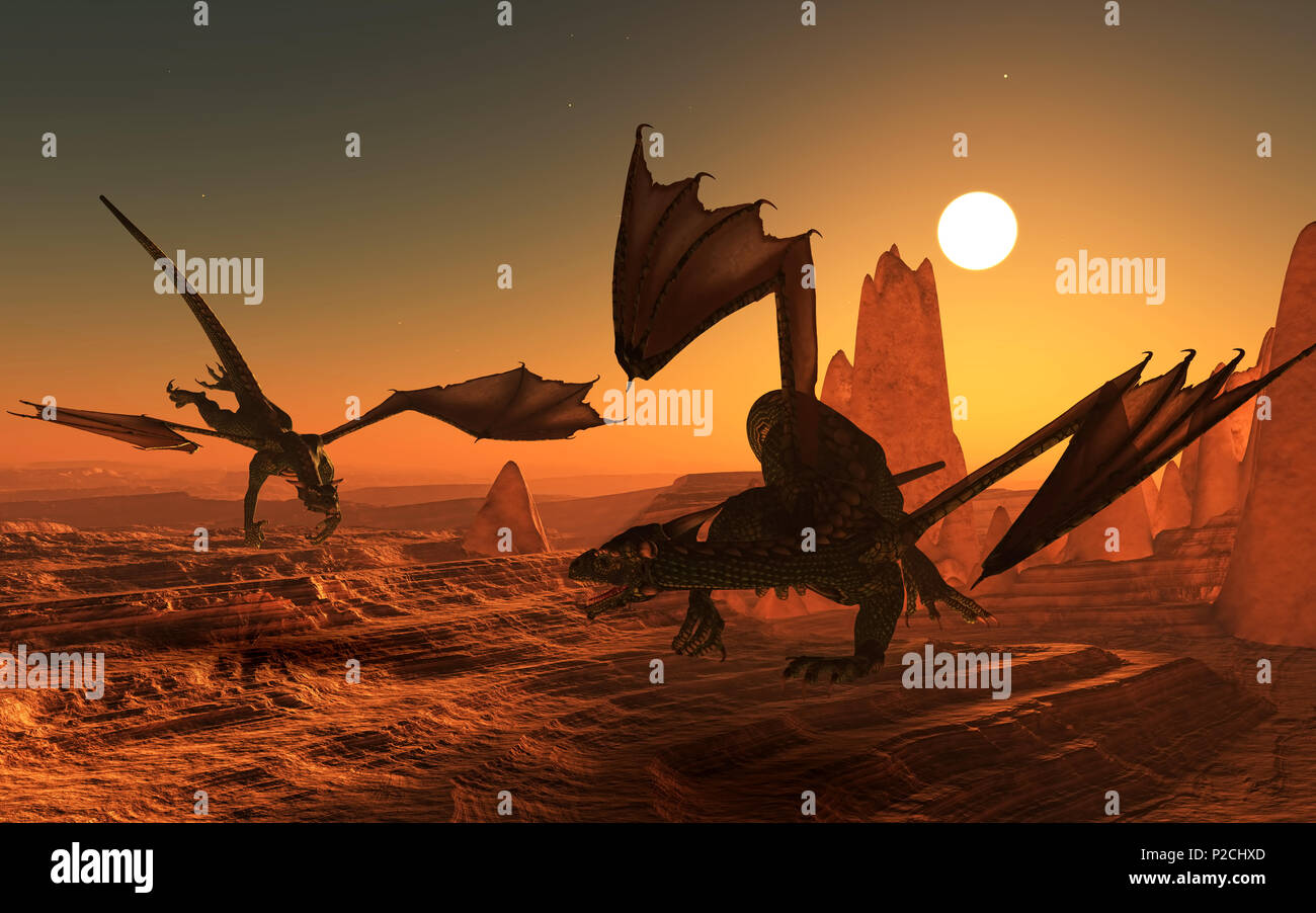 Fighting dragons hi-res stock photography and images - Alamy