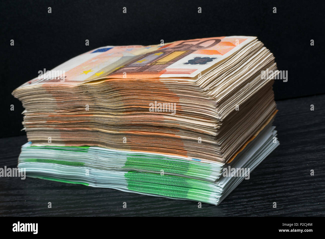 Background with big pile of euro money cash. Isolated euro. Background ...