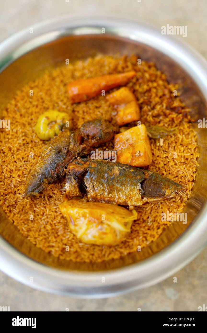 Senegal, the thiep bou dien (rice with fish Stock Photo - Alamy