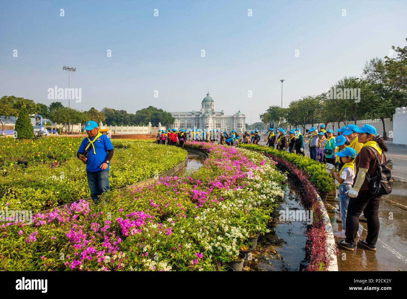 Thailand, Bangkok, Dusit district, rehabilitation of the square in ...