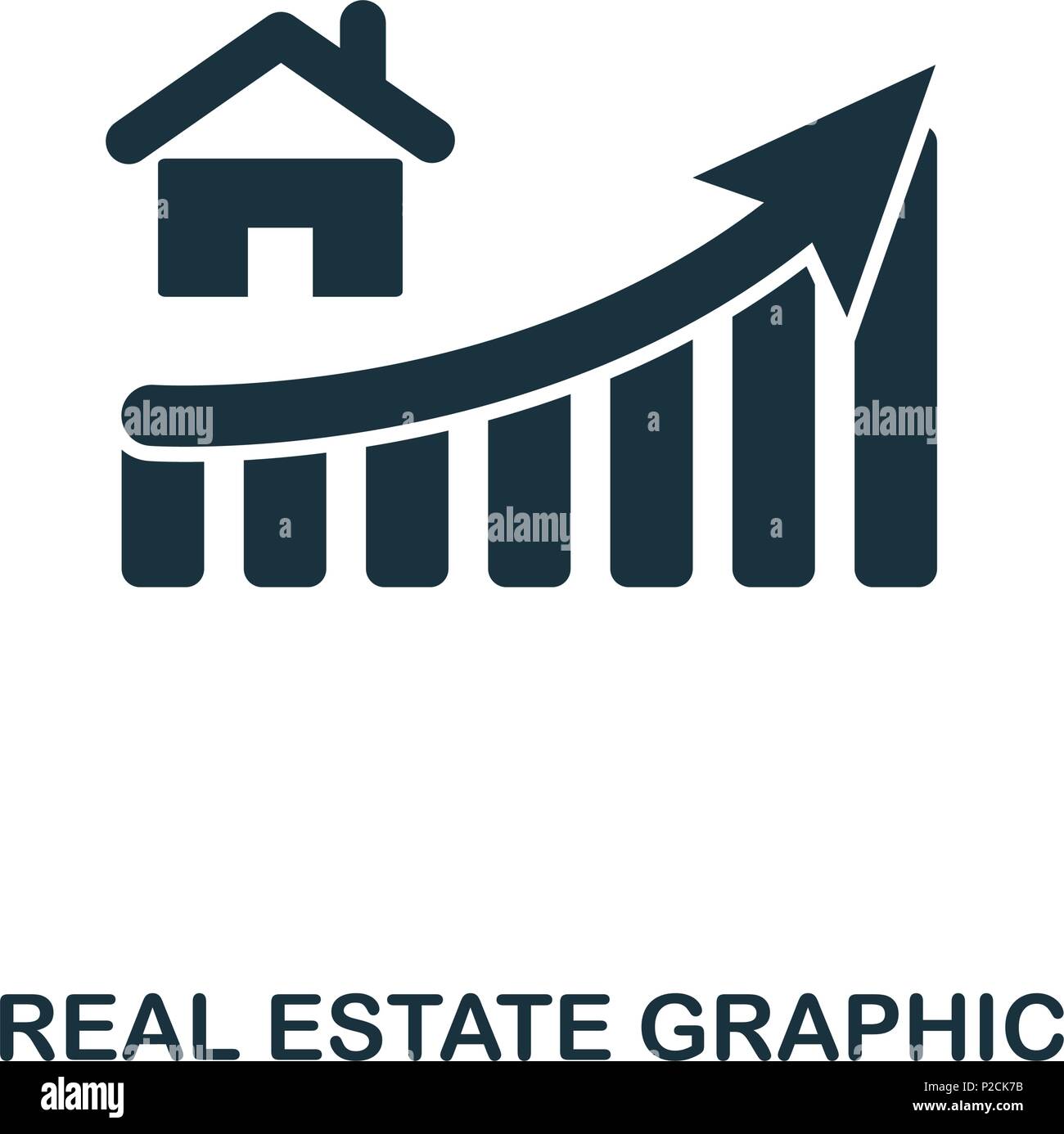 Real Estate Increase Graphic icon. Mobile apps, printing and more usage ...