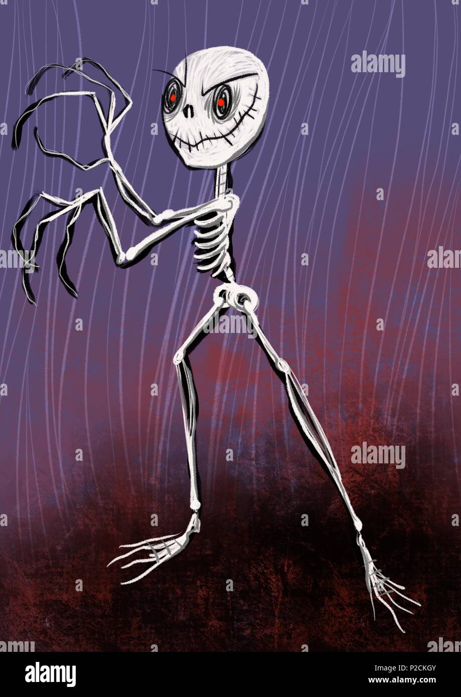 creepy halloween skeleton Stock Photo - Alamy