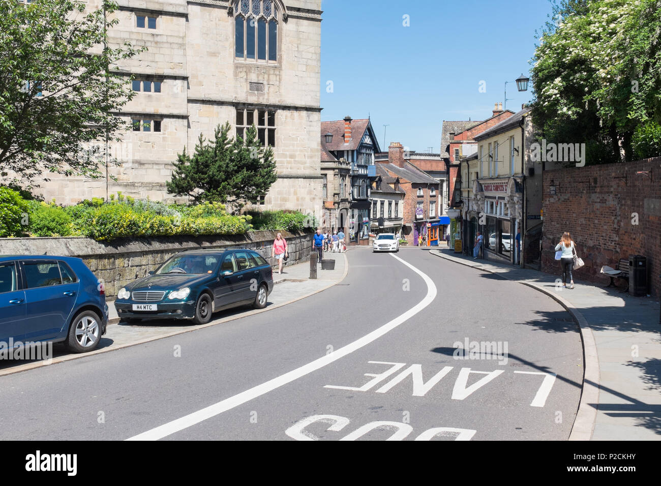 Shrewsbury Library on Castle Gates, Shrewsbury, Shropshire Stock Photo ...