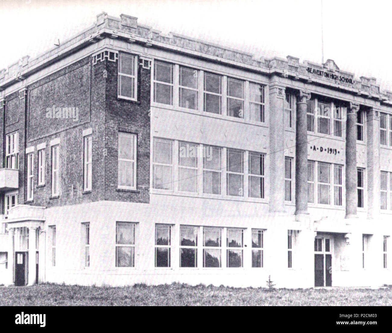 . English: Beaverton High School 1915. Historical images of Beaverton ...