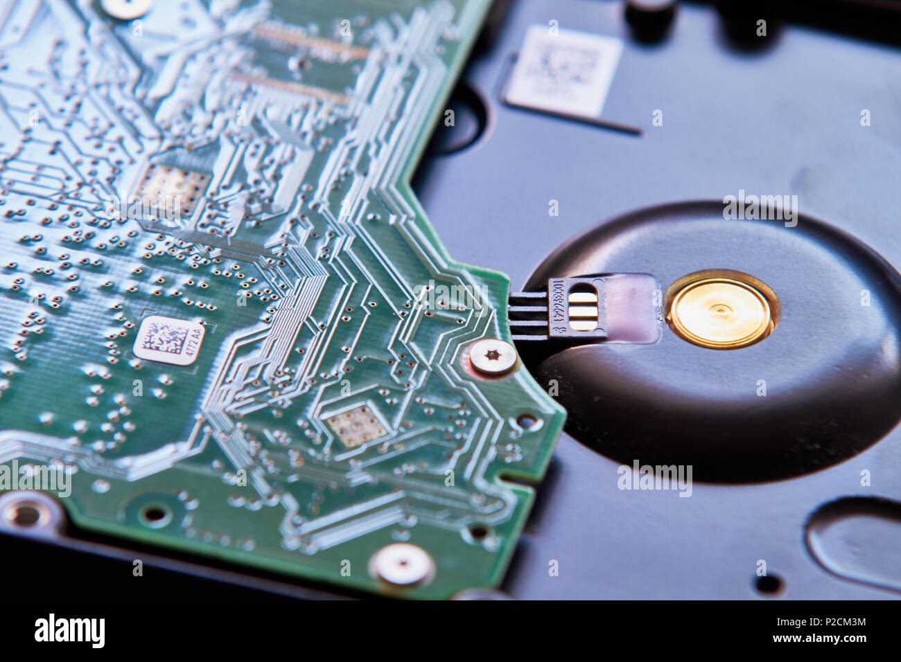 Hard Drive board and connection Stock Photo - Alamy