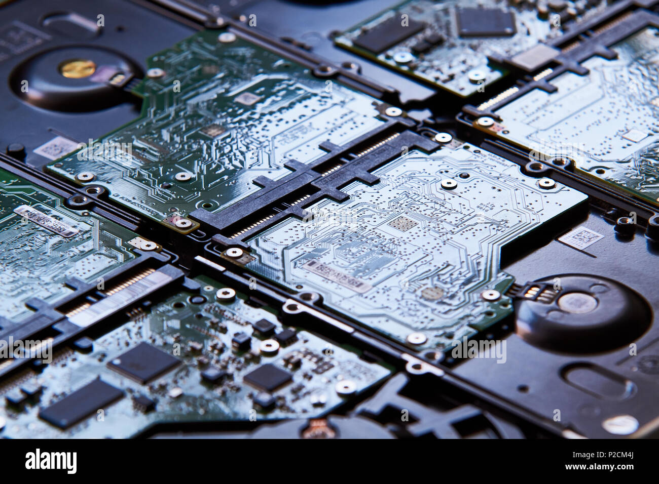 Hard Drive board and connection Stock Photo - Alamy