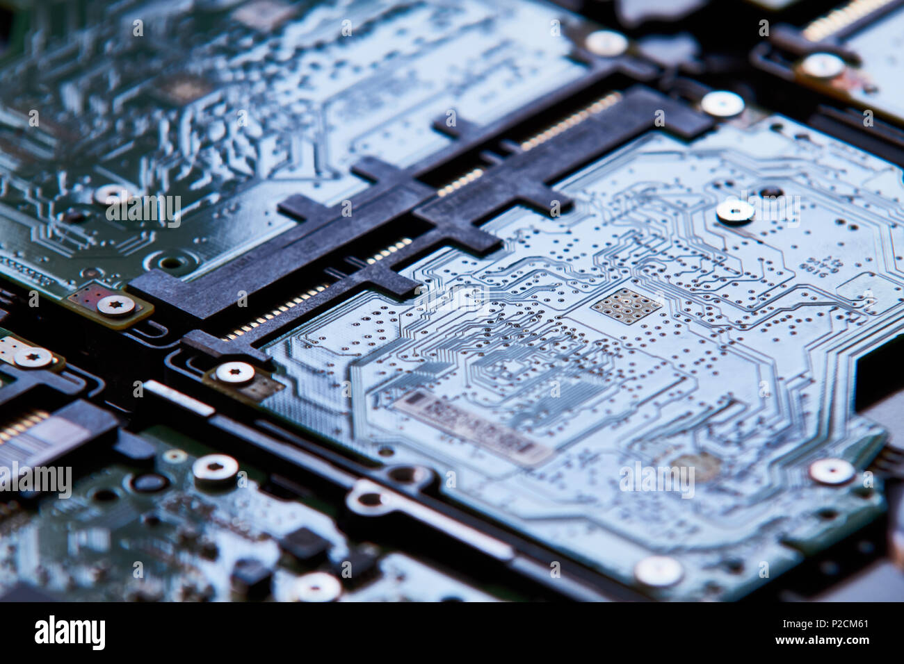 Hard Drive board and connection Stock Photo - Alamy