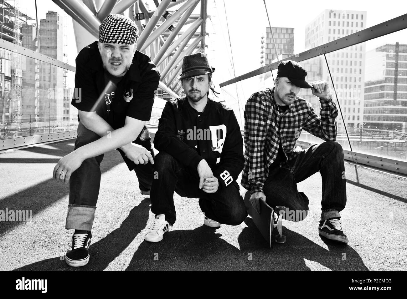 . English: The three members of Norwegian rap group 'Gatas Parlament ...