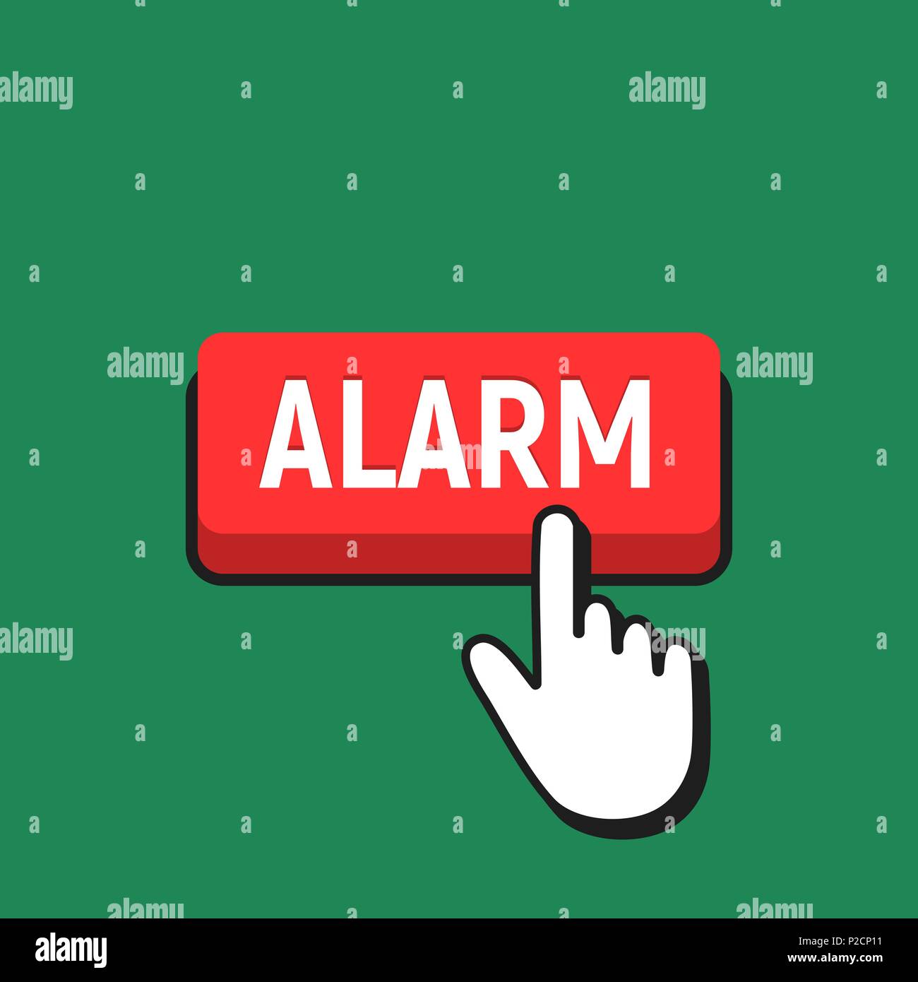 Red alarm button word Stock Vector Images - Alamy
