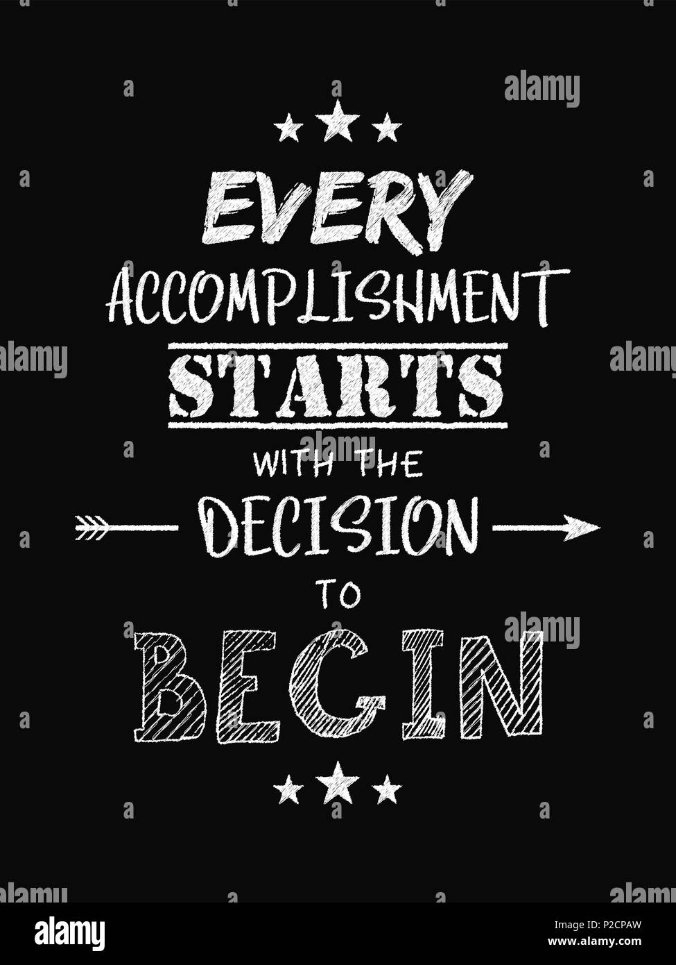 Motivational quote poster. Every Accomplishment Starts with the ...