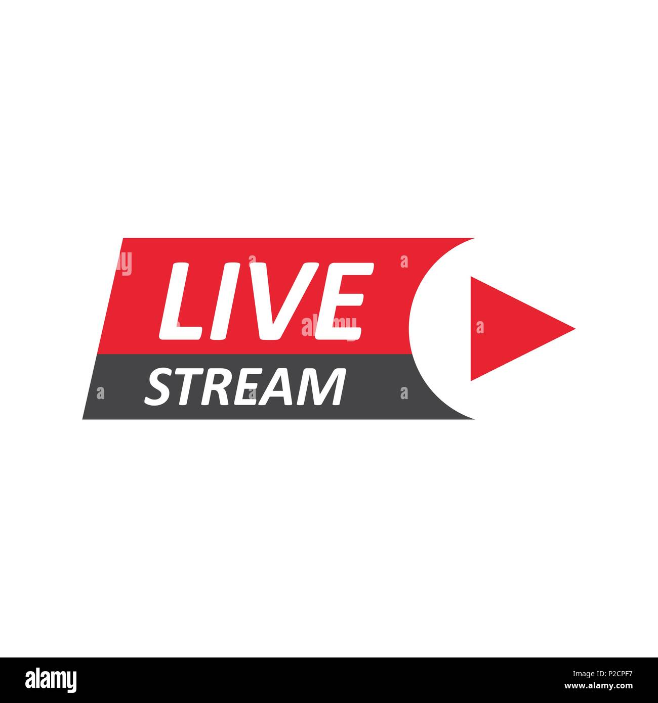 Live Stream sign, emblem, logo. Vector Illustration Stock Vector Image ...