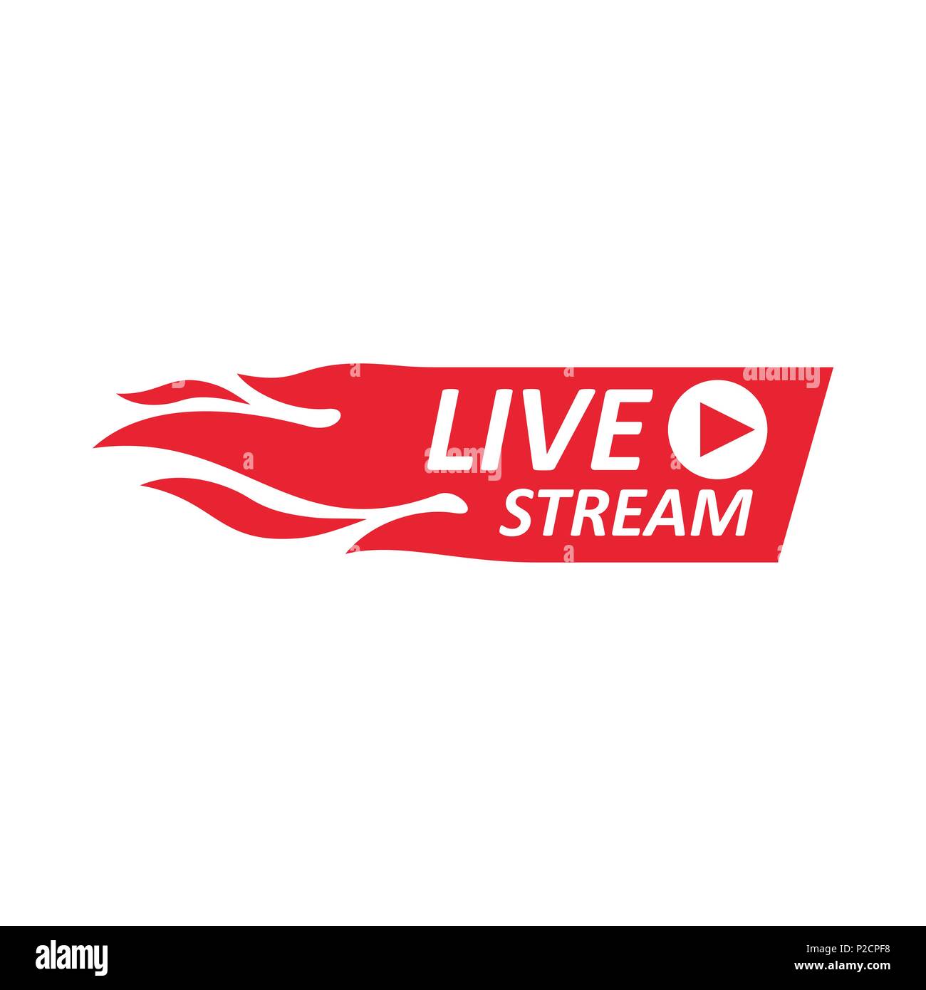Live Stream sign, emblem, logo. Vector Illustration Stock Vector Image ...