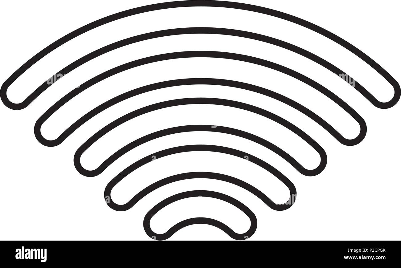 line digital wifi signal mobil connection Stock Vector Image & Art - Alamy