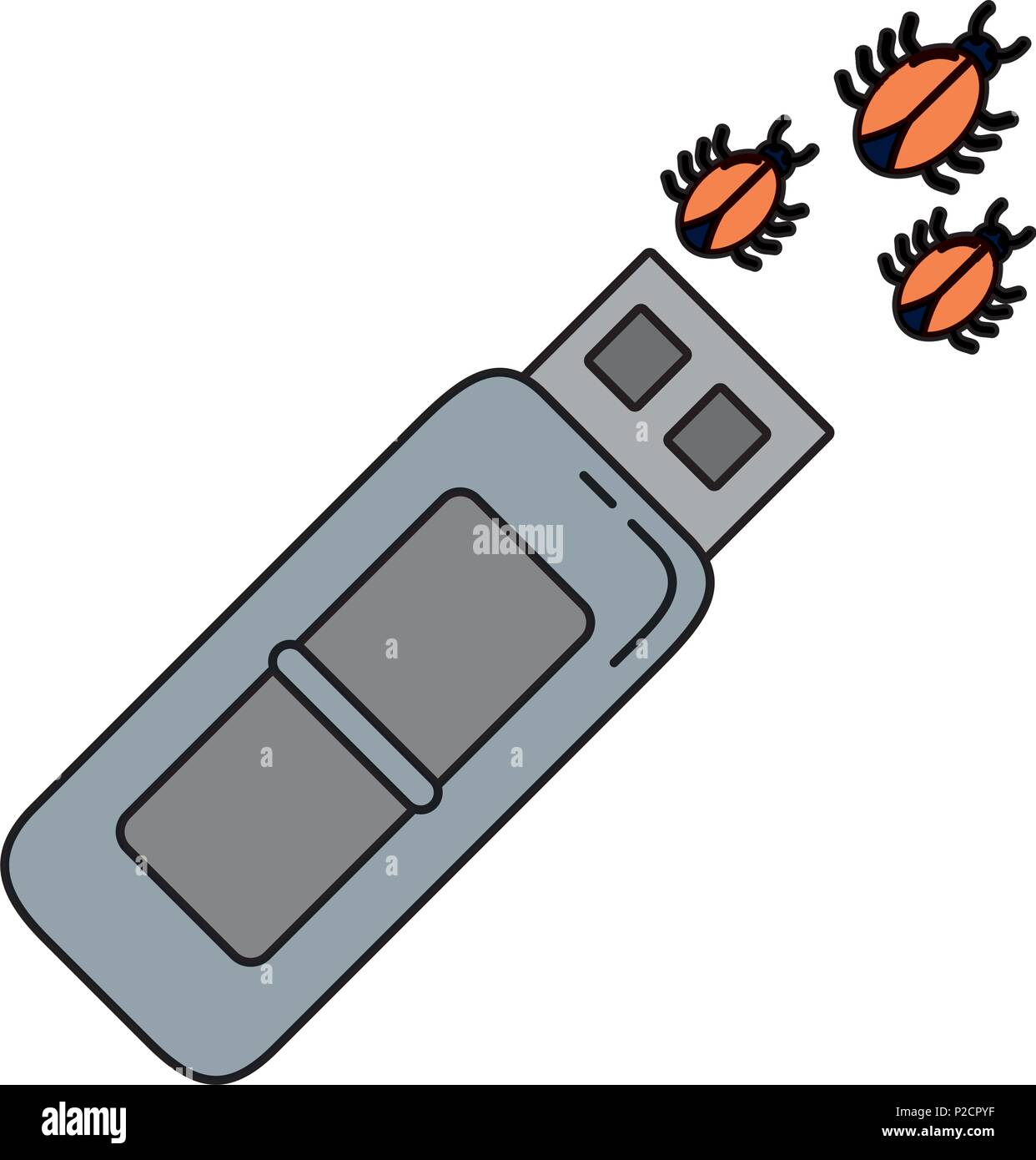 Usb virus Stock Vector Images - Alamy