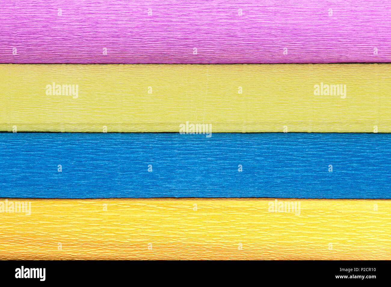 Texture of four different-colored rolls of wrinkled paper Stock Photo ...