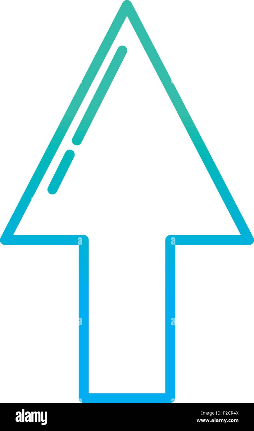 degraded line up arrow sign direction icon Stock Vector Image & Art - Alamy