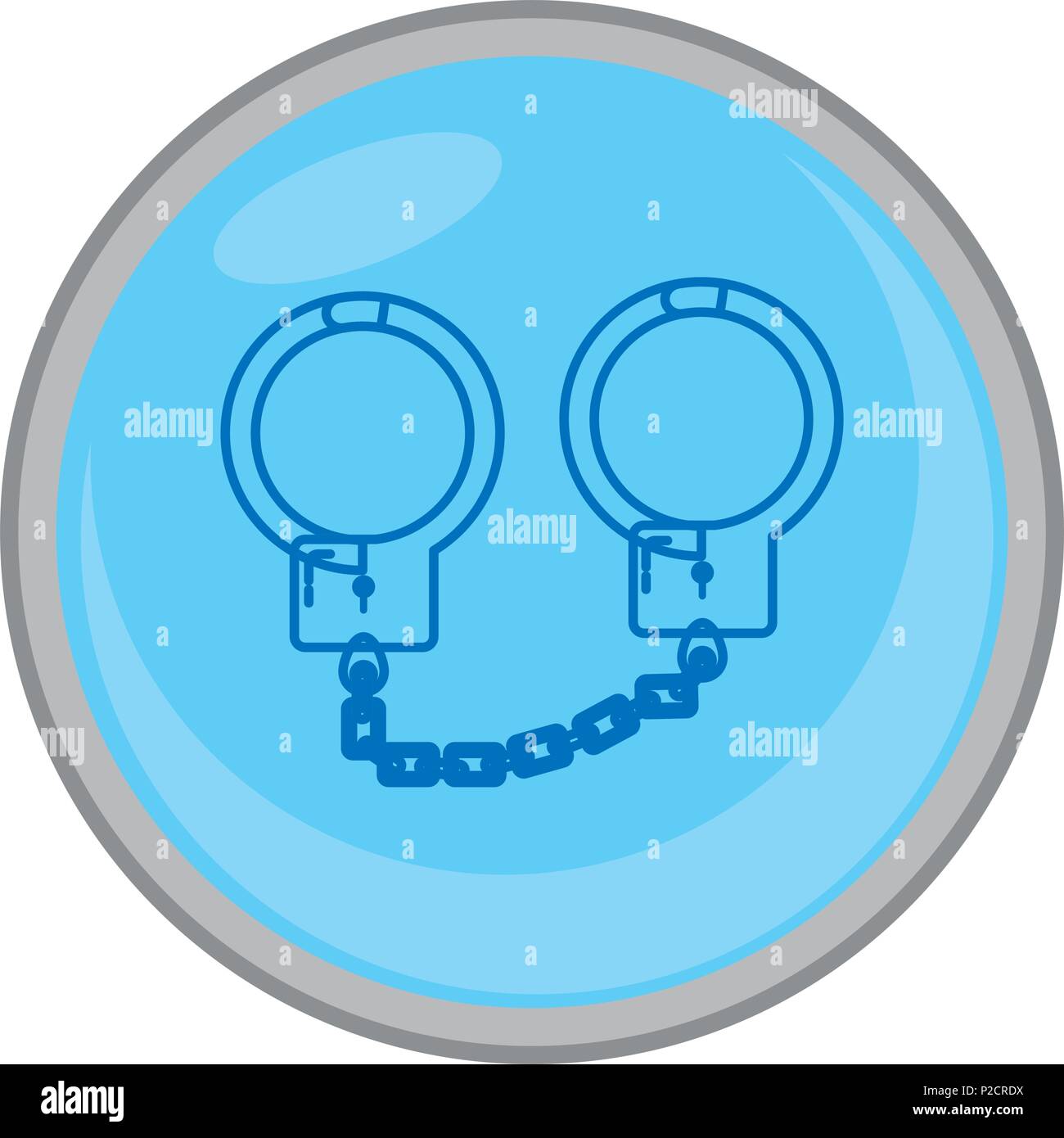 metal handcuffs arrest justice emblem Stock Vector Image & Art - Alamy