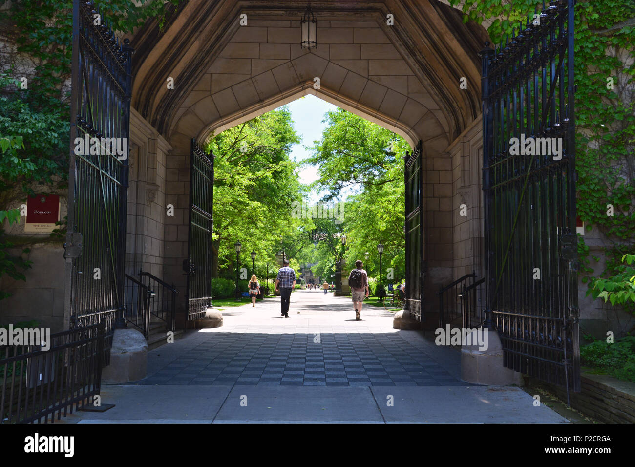Looking through the iconic Cobb Gate archway into the Quad at the ...