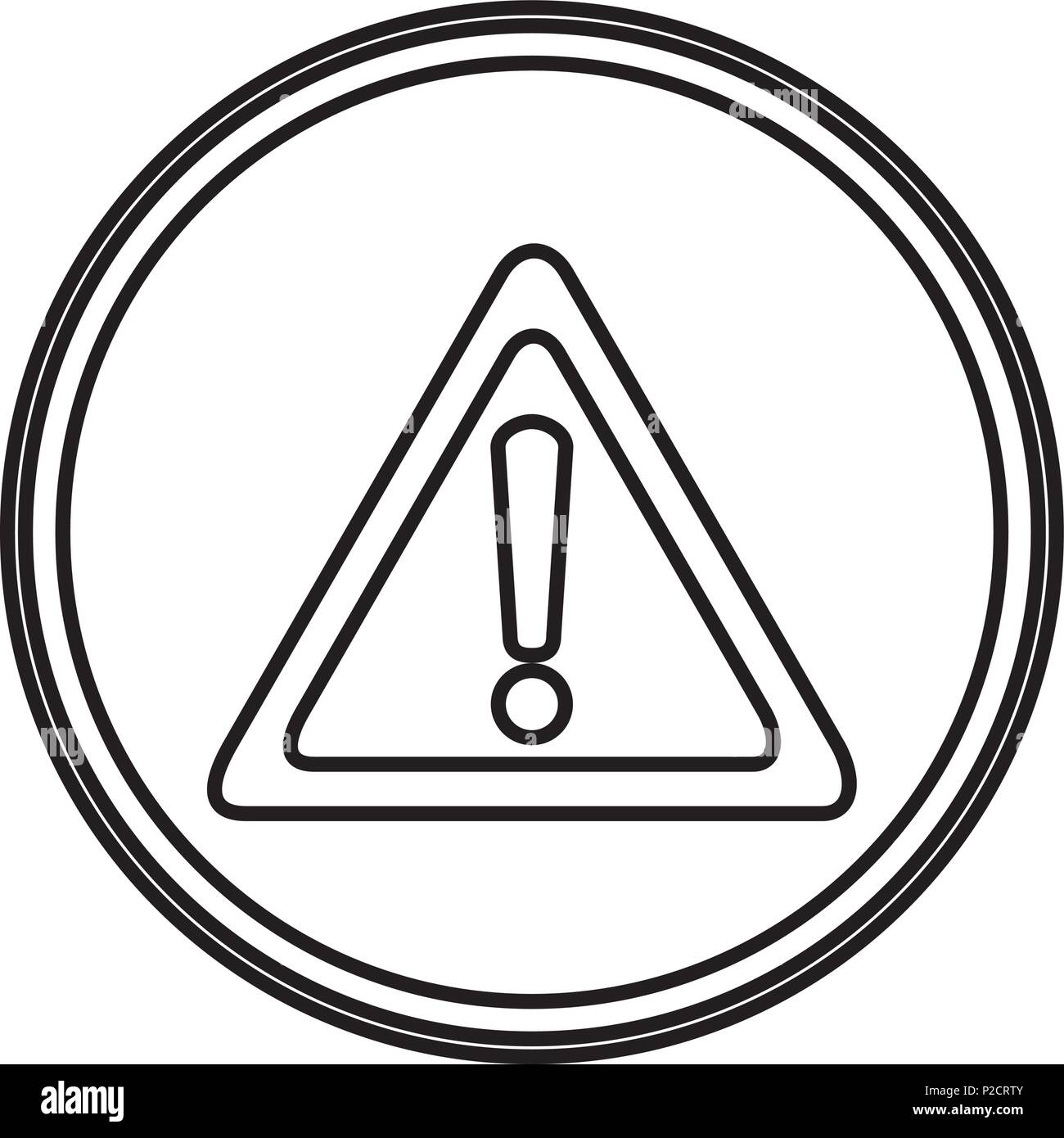 line danger caution warning symbol emblem Stock Vector Image & Art - Alamy
