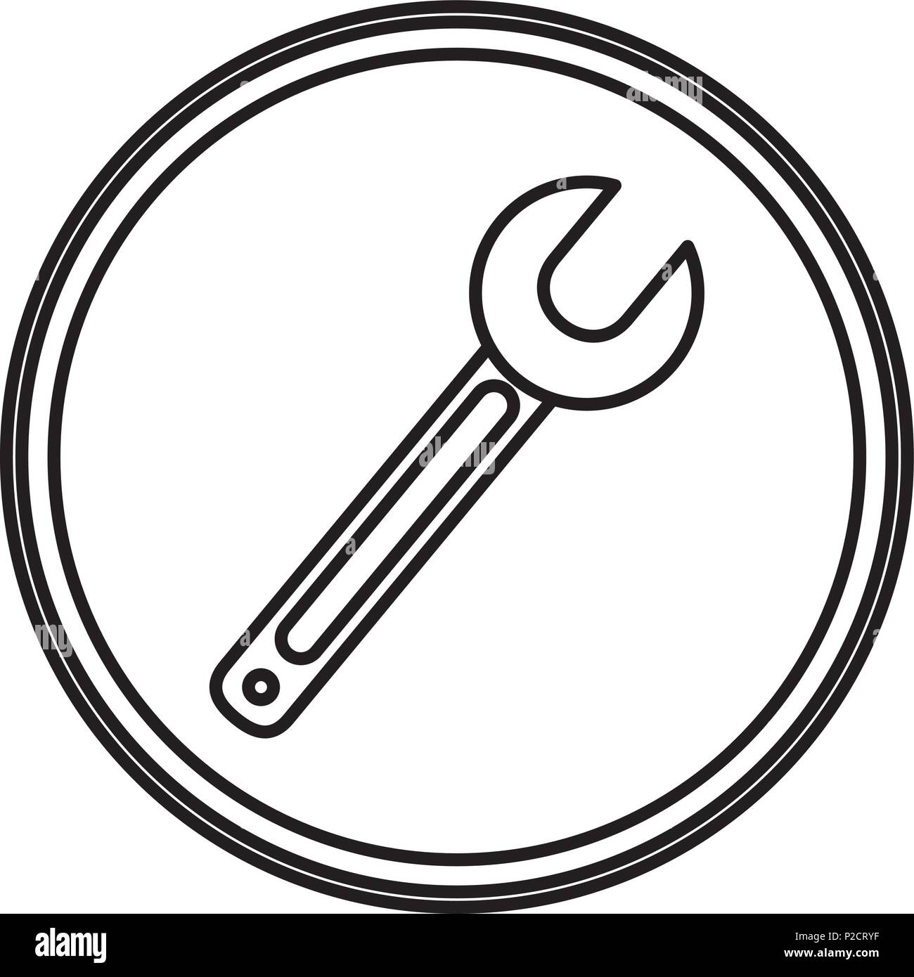 Line wrenches mechanic equipment Stock Vector Images - Alamy