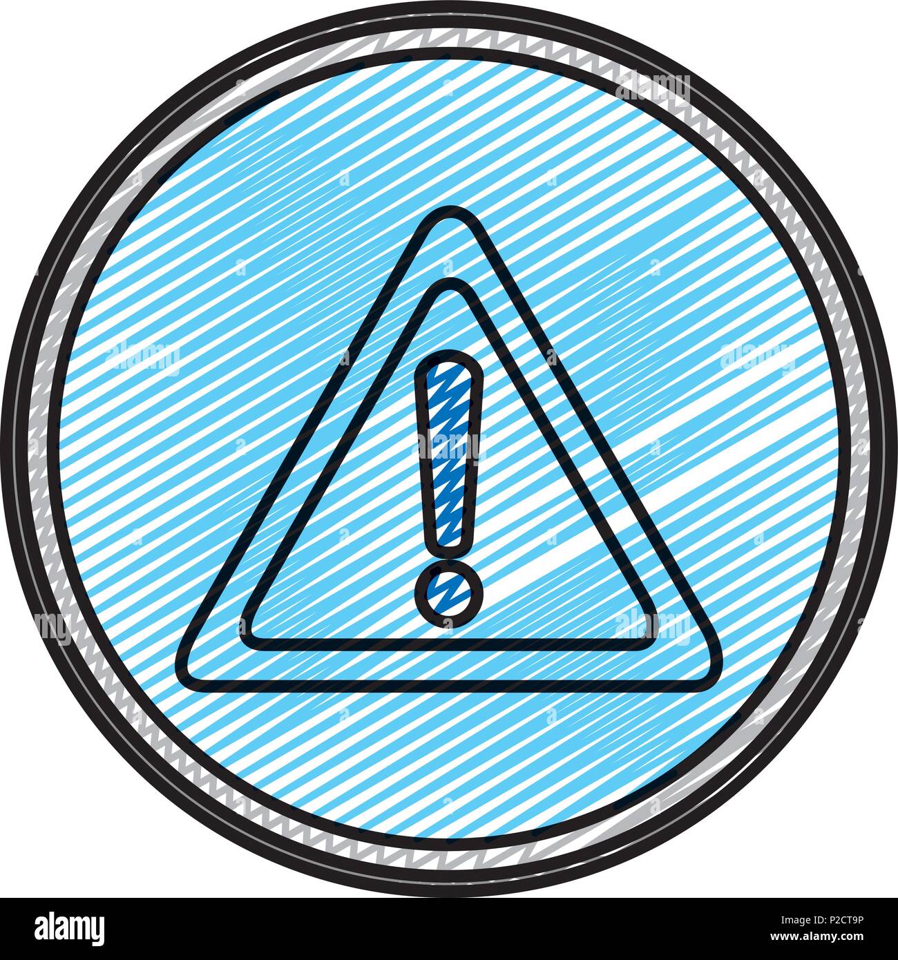 doodle danger caution warning symbol emblem Stock Vector Image & Art ...