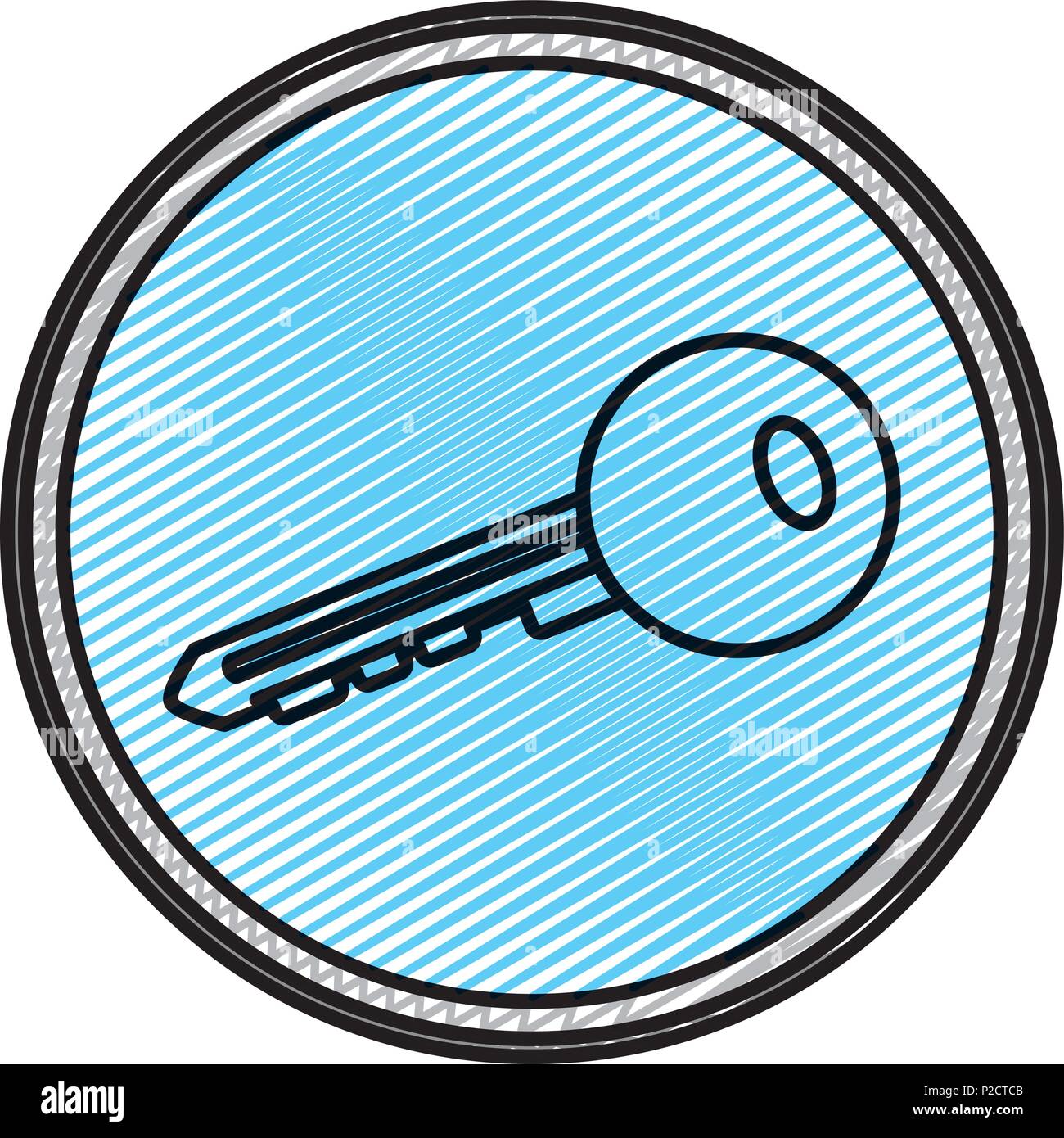 doodle key security access icon emblem Stock Vector Image & Art - Alamy