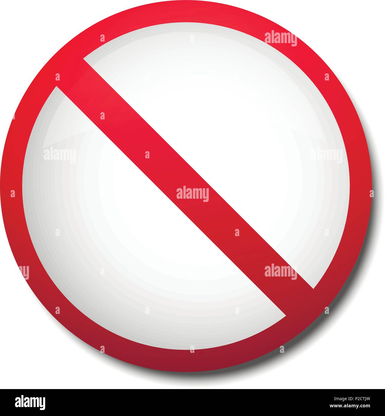 illustration of a sign prohibition isolated on a white Stock Vector ...