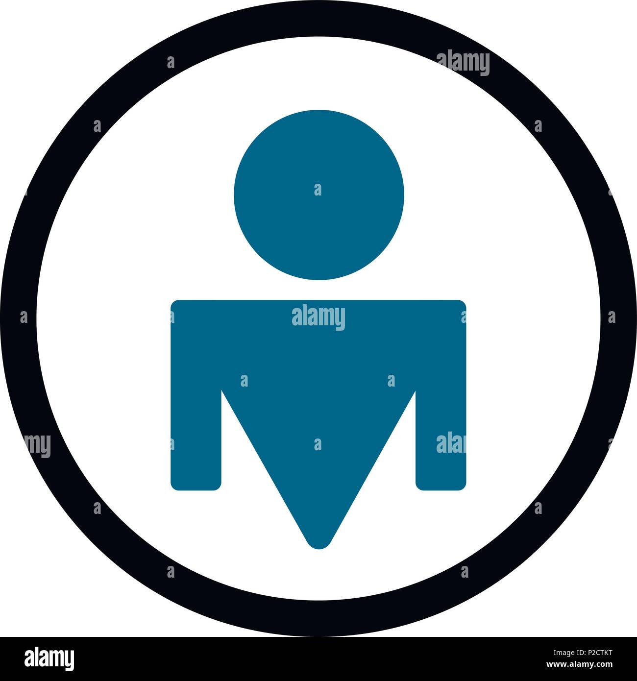 illustration of a large badge and a silhouette of a man isolated Stock ...