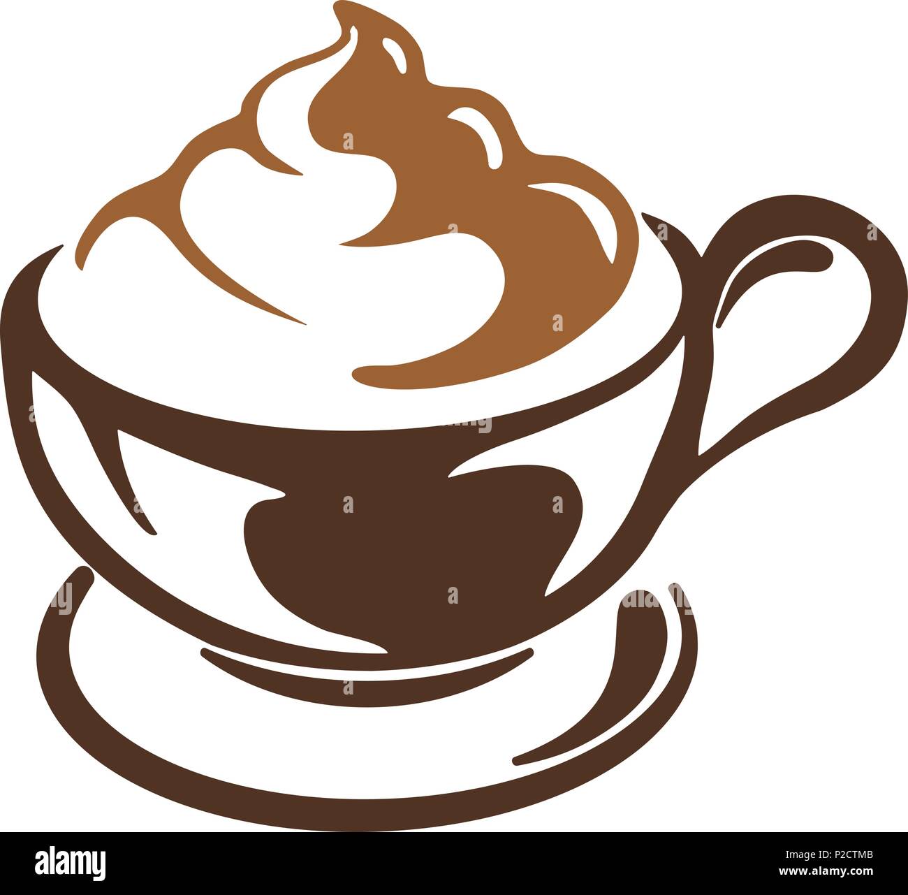 Cappuccino chocolate in white Stock Vector Images - Alamy