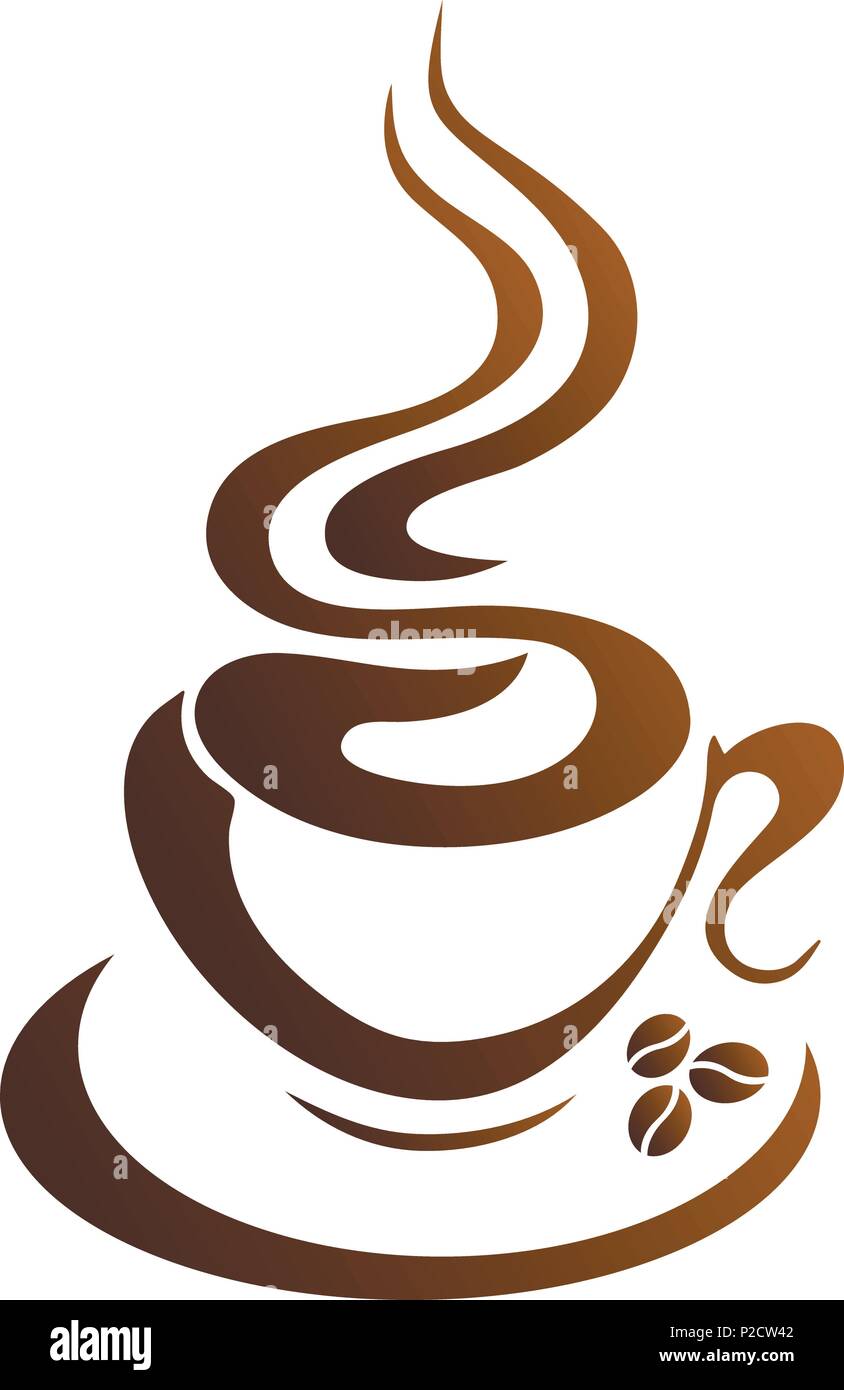 hot coffee cup vector on a white background Stock Vector Image & Art ...