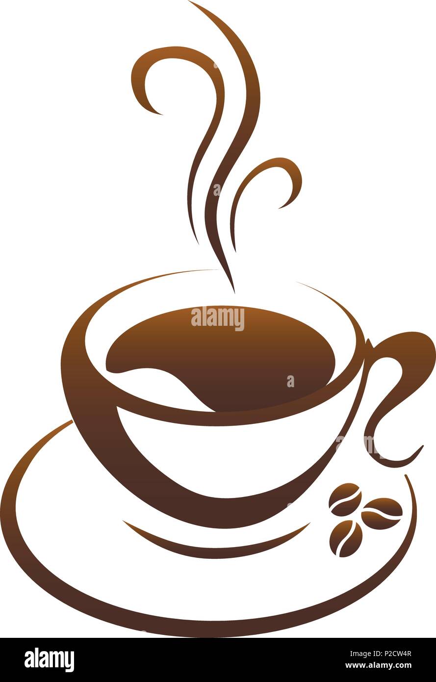hot coffee cup vector on a white background Stock Vector Image & Art ...