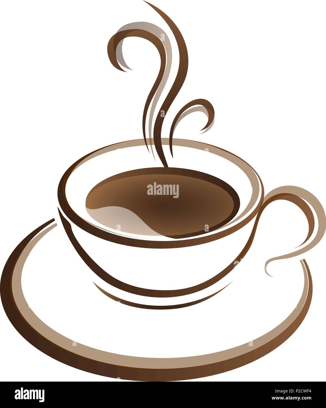 hot coffee cup vector on a white background Stock Vector Image & Art ...