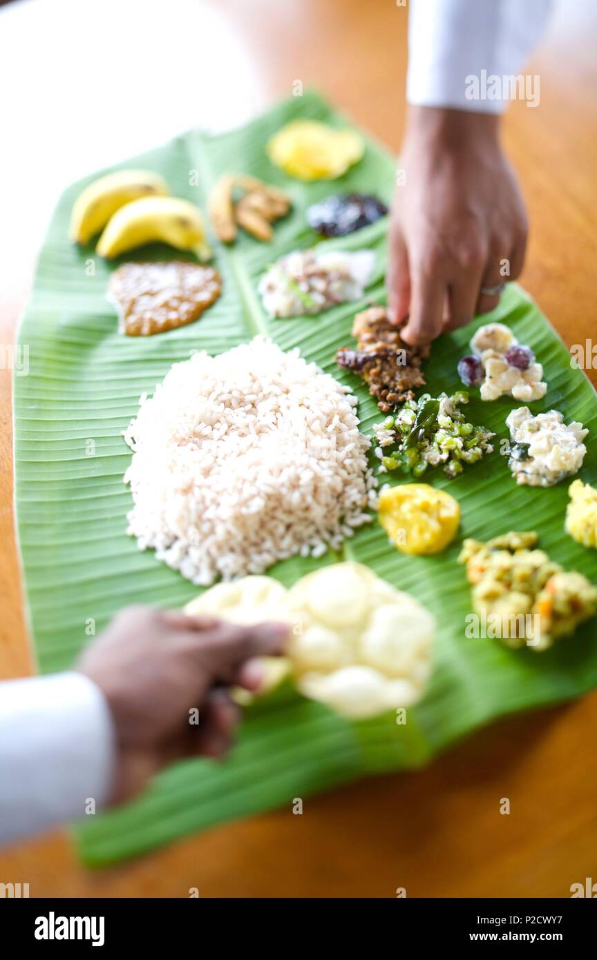 Kerala Food Banana Leaf Stock Photos & Kerala Food Banana Leaf Stock ...