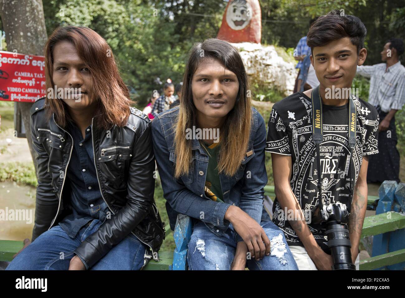 Myanmar, Mandalay Division, Pyin Oo Lwin, a day out at the Be Fall ...