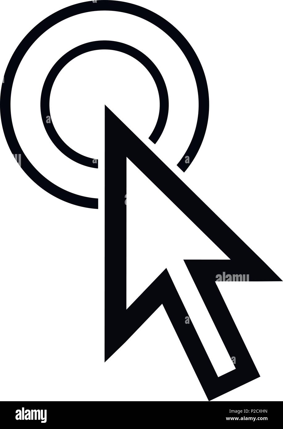 large cursor hand icon on white background Stock Vector Image & Art - Alamy