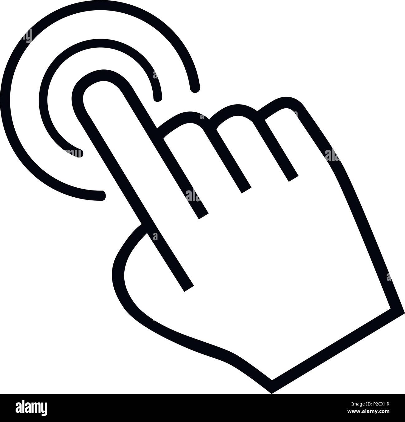 large cursor hand icon on white background Stock Vector Image & Art - Alamy