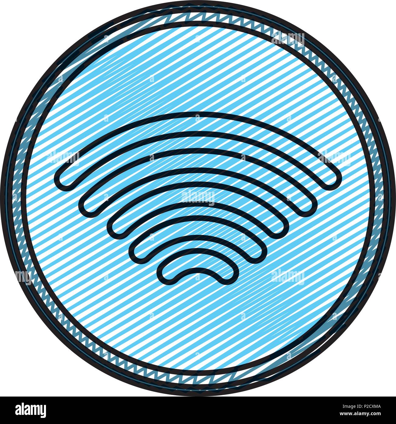 Doodle digital wifi connection hi-res stock photography and images - Alamy