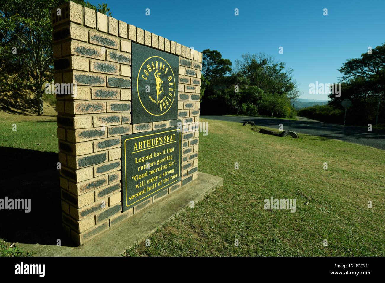 Sign marking spot where famous Comrades Marathon personality, Arthur ...