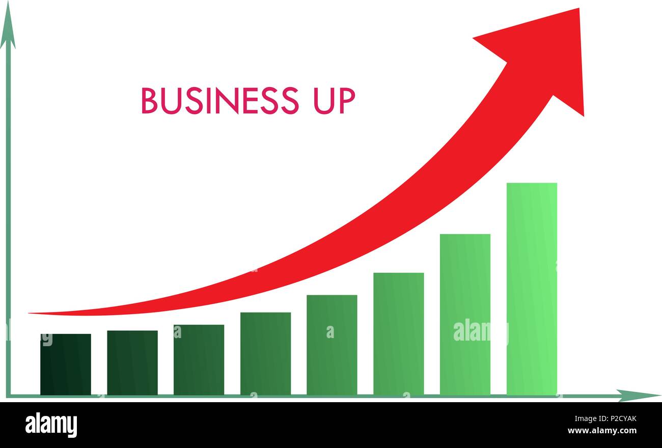 arrow diagram business up isolated on a white Stock Vector Image & Art ...